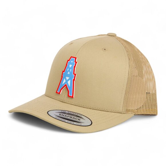 Nike | Accessories | Houston Oilers 3d Yp Snapback Trucker Hat Khaki ...